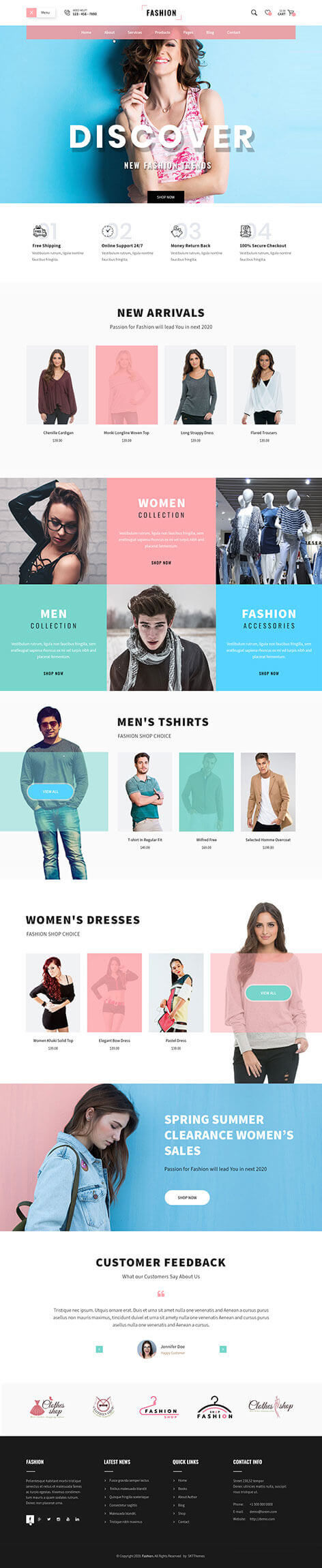 Fashion designer WordPress theme for clothes boutique online digital store
