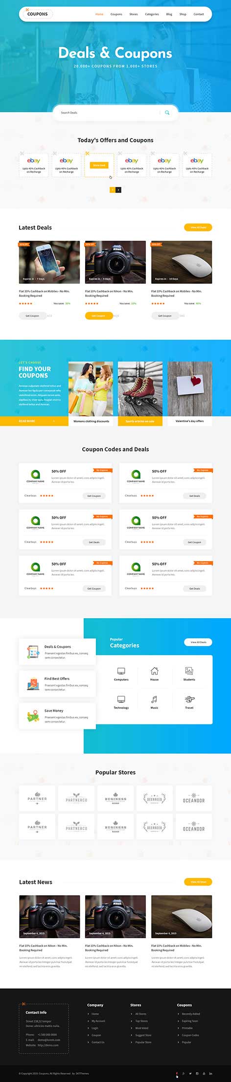 Coupon WordPress Theme For Cashback Deals Price Comparison Discounts