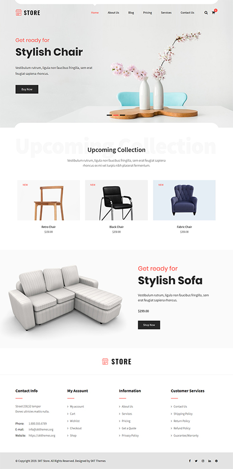 Free WordPress store theme 4 ecommerce online digital shopping website