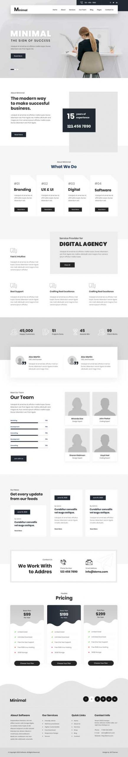 Minimal WordPress Theme for minimalistic websites | SKT Themes