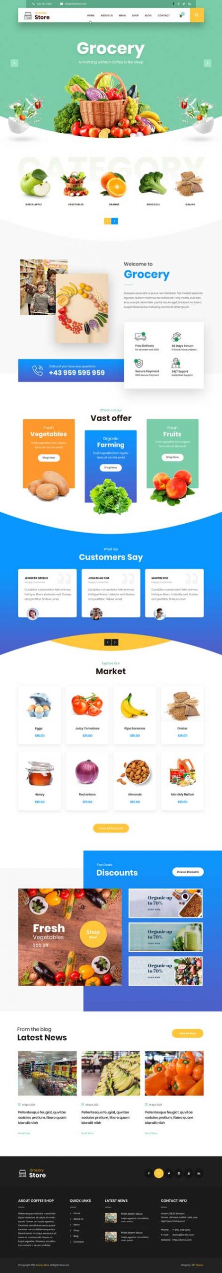 Grocery Store WordPress theme for online supermarket retail shops buy