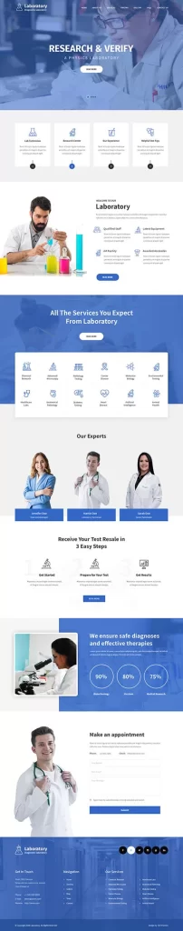 Stunning Laboratory WordPress Themes for Labs and Research