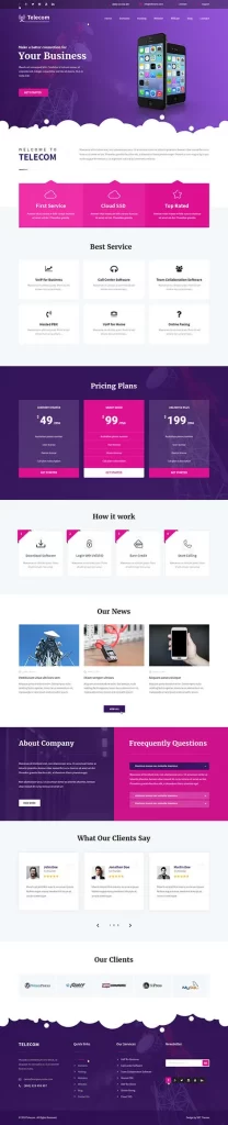 Telecom WordPress Theme for ISPs & Broadband Services 2025