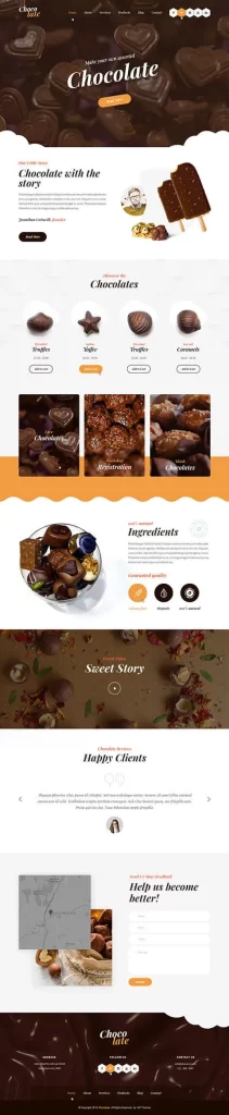 Best Chocolate WordPress Theme for Online Sweets Shop 2025
