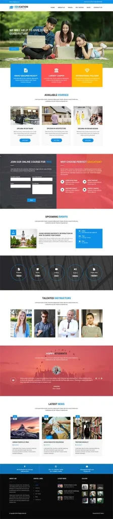 School Management System WordPress Theme for Institutes 2026